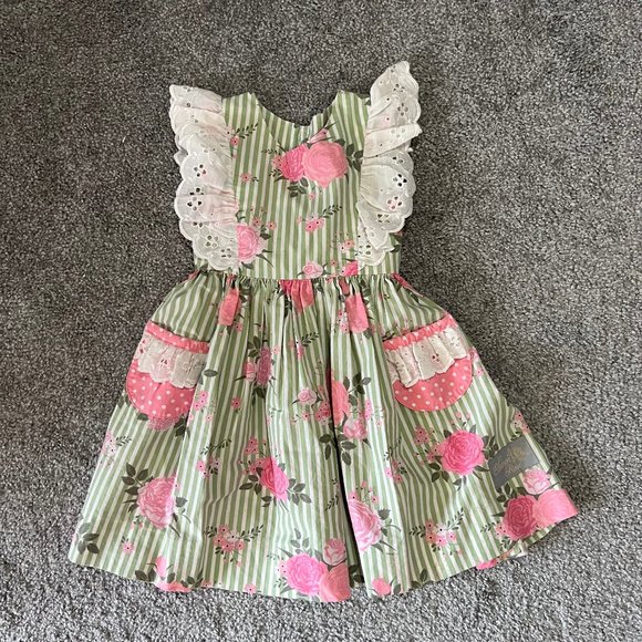 Eleanor Rose | Dresses | Elenor Rose Dress Girls 3 4 Pink Green Floral ...